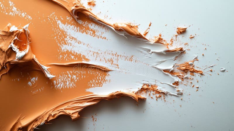 Bright Orange and White Paint Background. Texture of Paint and Paper ...