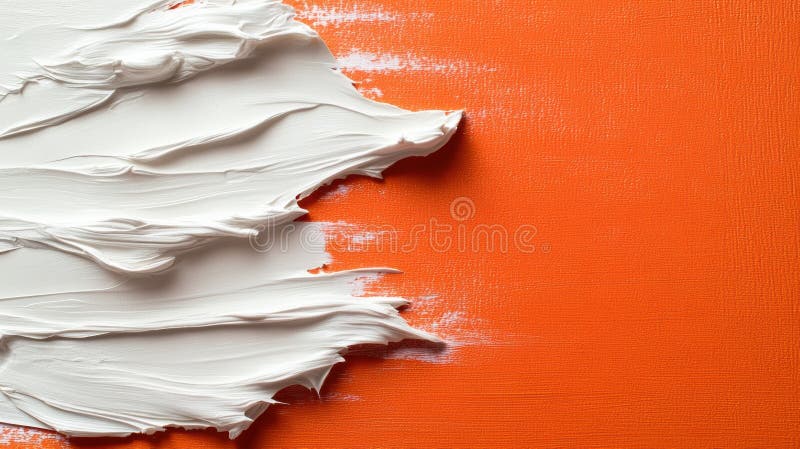 Bright Orange and White Paint Background. Texture of Paint and Paper ...