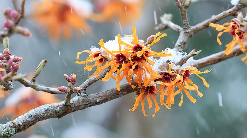 Witch Hazel Flowers Bloom Stock Illustrations – 70 Witch Hazel Flowers ...