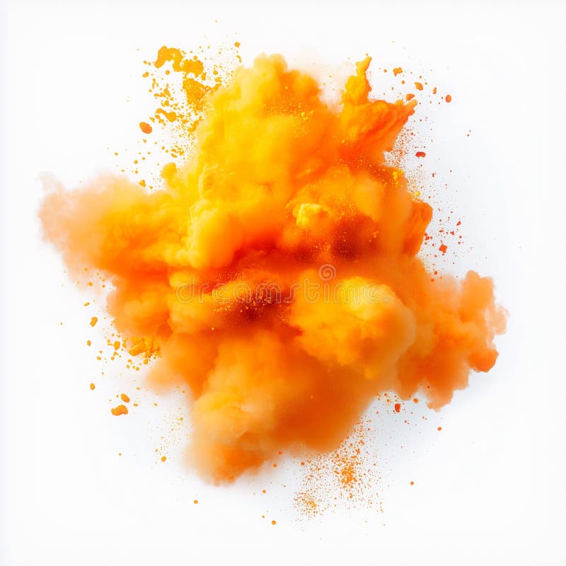 Bright Orange and Yellow Cloud Resembling a Flash of Color or Smoke ...