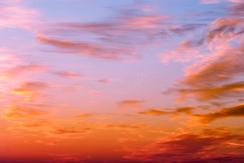 Clouds on sunset sky stock photo. Image of beautiful - 68933564