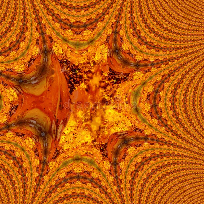 Bright Orange Yellow Fire Abstract Background Stock Illustration ...