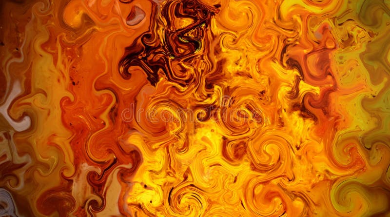 Bright Orange Yellow Fire Abstract Background Stock Illustration ...