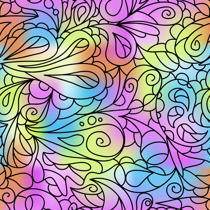 Bright Ornate Pattern. Seamless Pattern Stock Vector - Illustration of ...