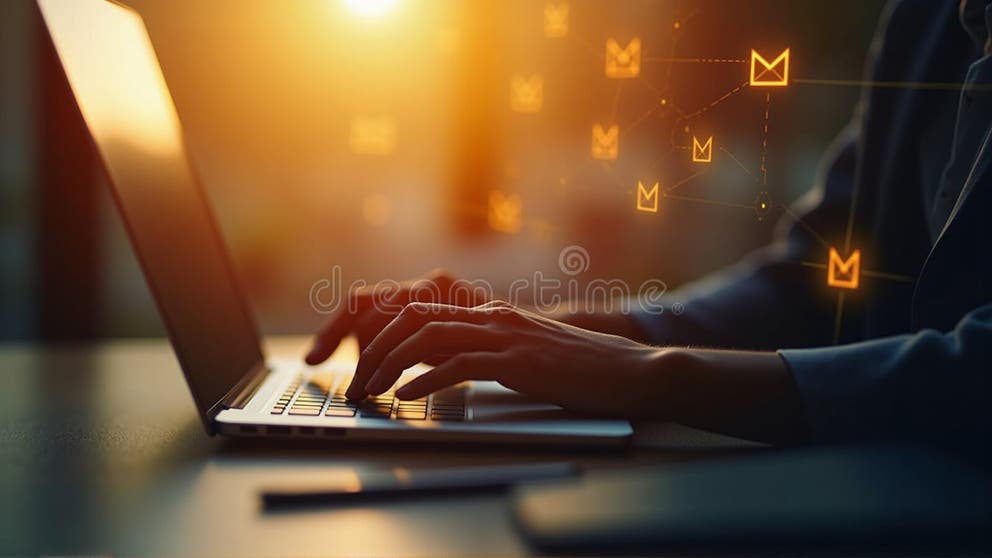 Bright Outlook: Empowering Your Email Workflows Stock Illustration ...