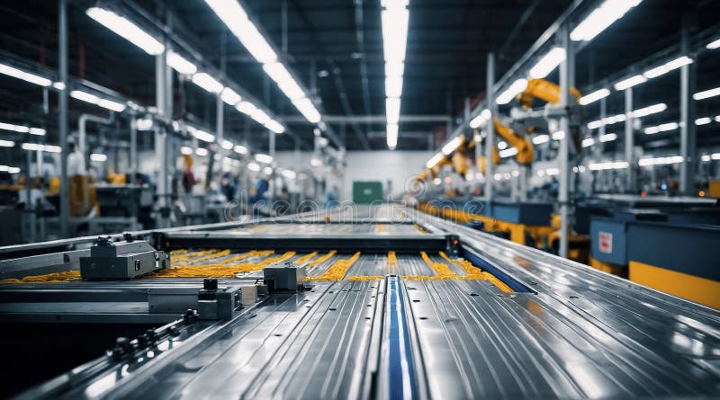 Robotic Arms Automate Assembly Line in Modern Manufacturing Facility ...