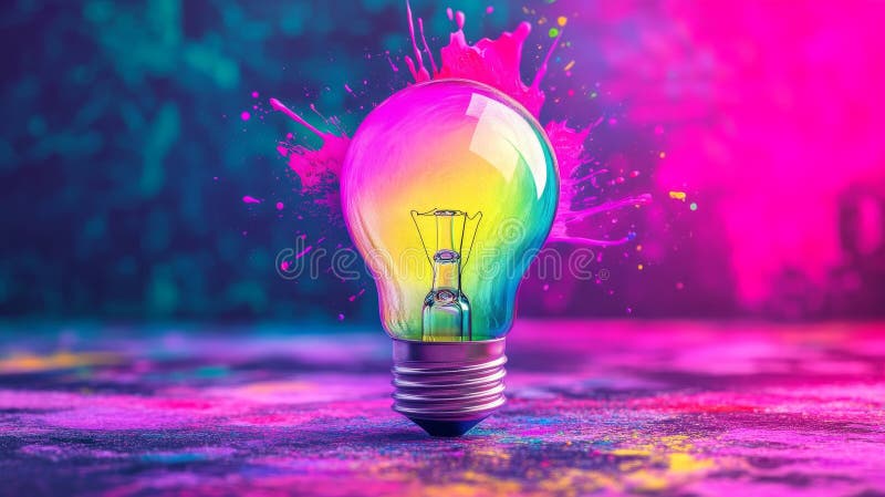 A Bright Paint Explosion Captured Inside a Light Bulb with Stunning ...