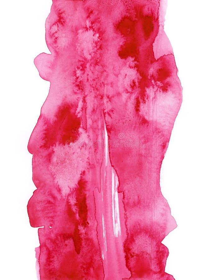 Bright Painted Pink Watercolor Splash Isolated on White Background ...