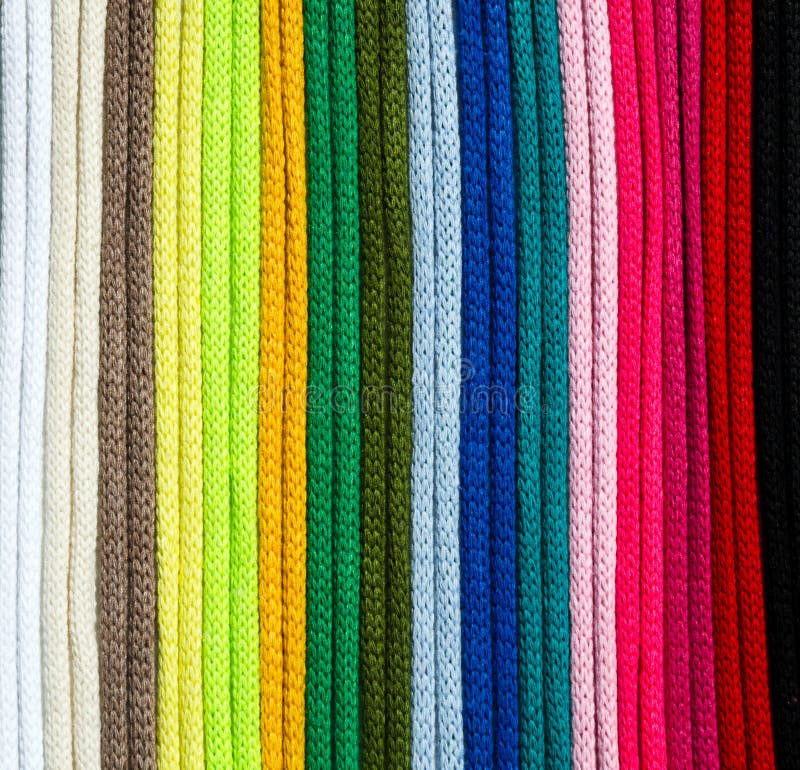 A Bright Palette of Multi-colored, Cotton Threads for Macrame Stock ...