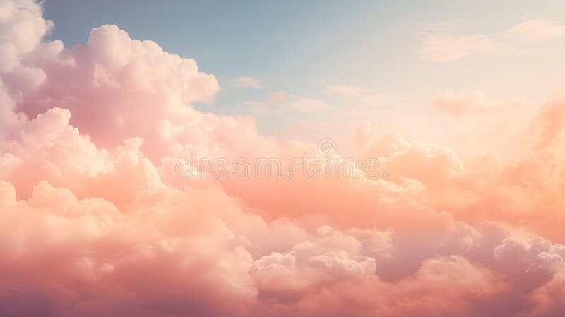 Bright Pastel Peach Sky during Sunset Stock Photo - Image of sunlight, wallpaper: 314302344
