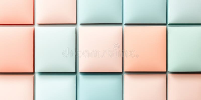 Bright Pastel Sticky Notes in a Grid Provide a Colorful and Organized ...