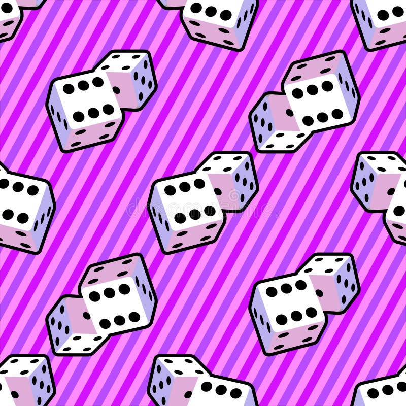 Bright Pattern for a Board Game of Dice in the Style of Pop Art for ...