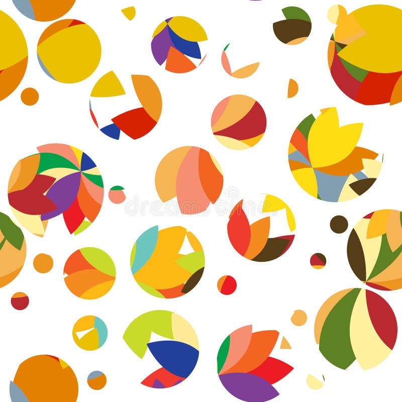 Bright Pattern of Circles and Dots Stock Vector - Illustration of ...