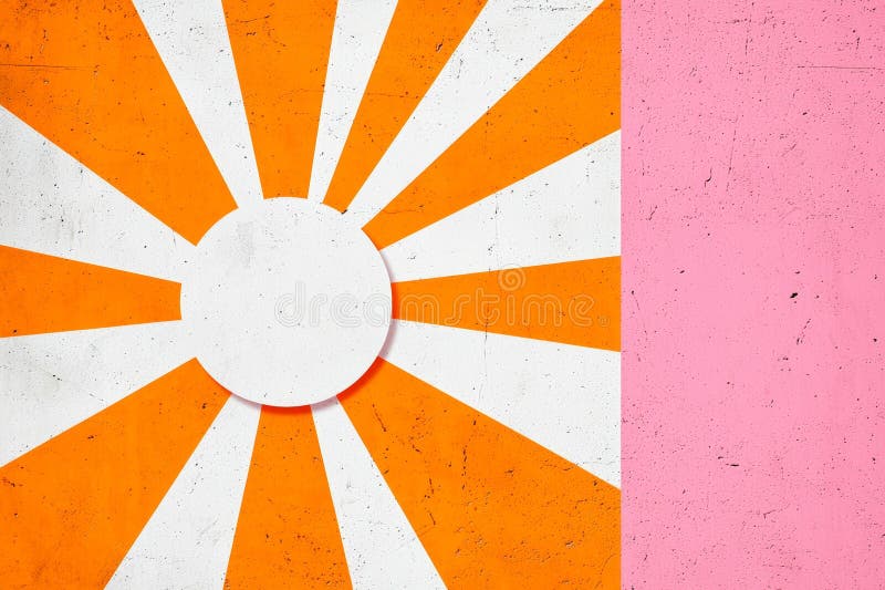 A Bright Pattern of Pink and Orange Rays Spreading Out from a Central ...