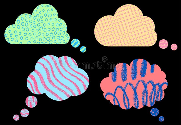 Colorful Thought Cloud Stock Illustrations – 7,356 Colorful Thought ...