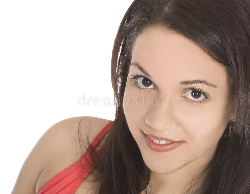 Bright Picture of Smiling Young Woman Face Stock Photo - Image of ...