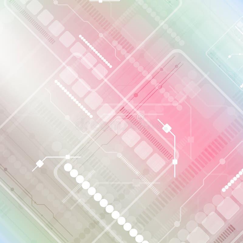 Bright Pink Abstract Technology Background Stock Vector - Illustration ...