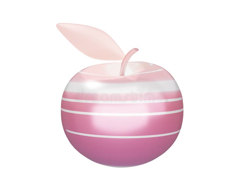 Bright Pink Apple Isolated on White, Apple of Youth, Apple of ...