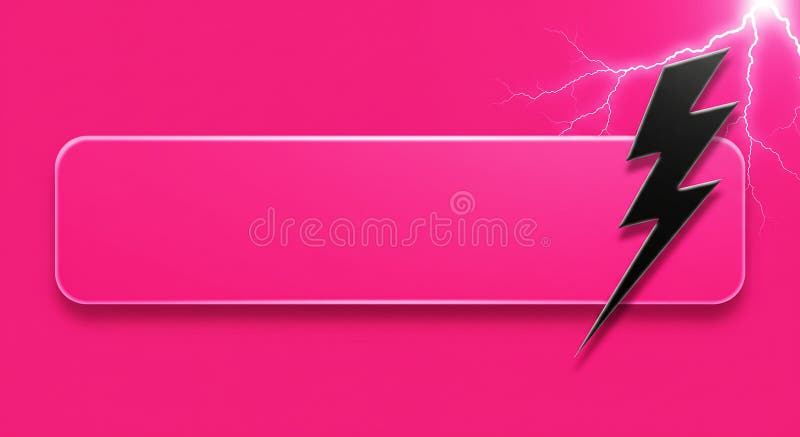 A Bright Pink Background Features a Transparent Rectangular Button with ...