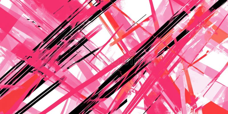 A Bright Pink Background with Sharp, Angular Lines and Intersecting ...