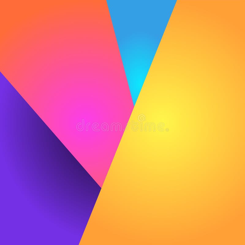 Bright Pink, Blue and Yellow Gradient Elements. Abstract Geometric ...