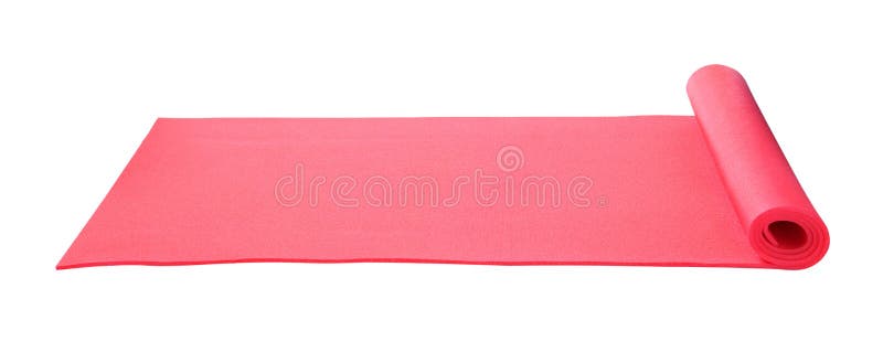 Bright Pink Camping Mat Isolated on White Stock Image - Image of ...