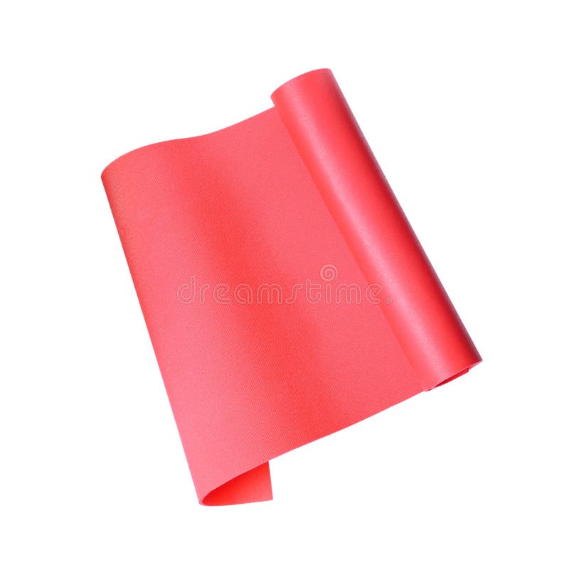 Bright Pink Camping Mat Isolated on White, Top View Stock Photo - Image ...