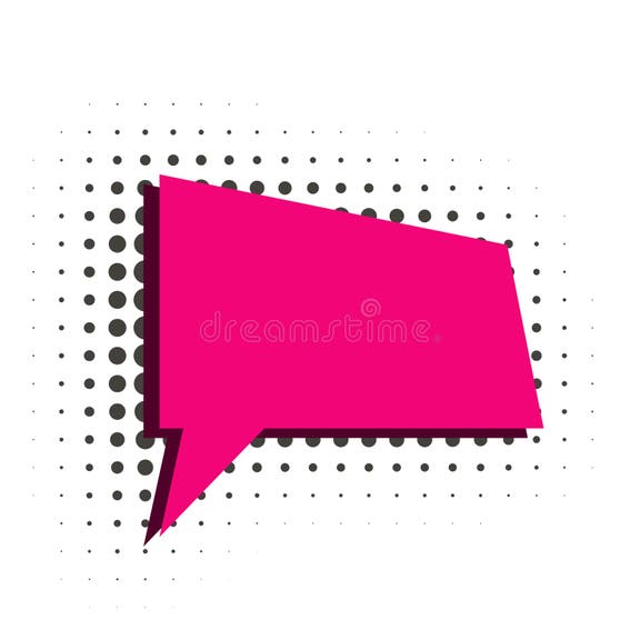 Bright Pink Dialog Box in Halftone Style Stock Vector - Illustration of ...