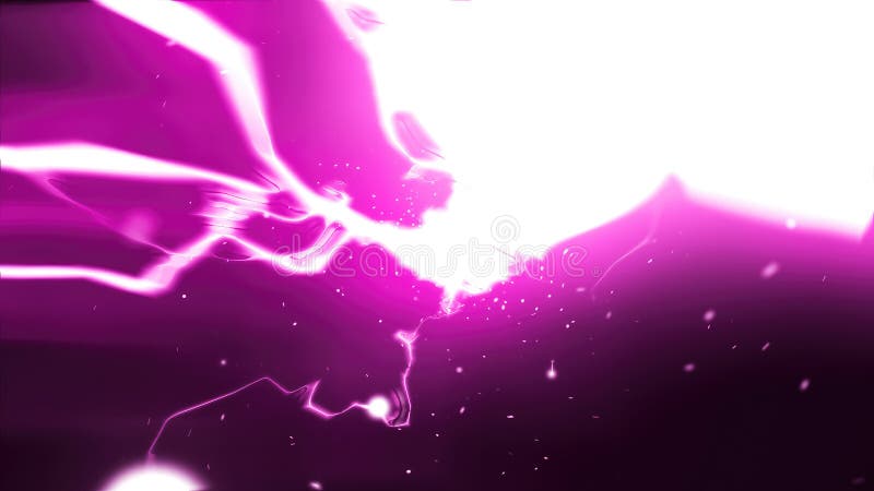 Bright Pink Electric Lightning Energy Surge in Dark Space, Offering a ...