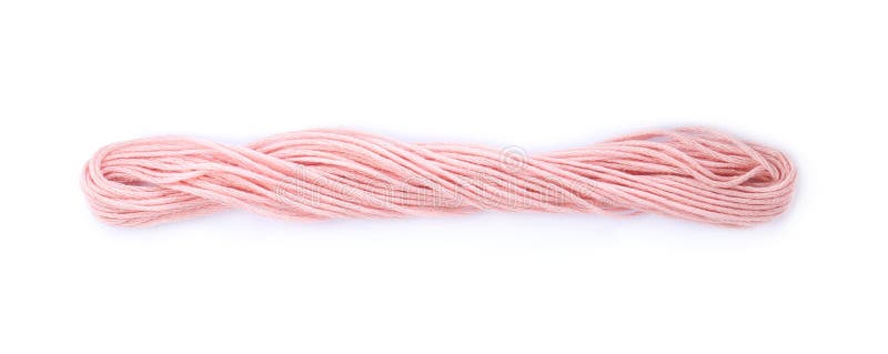 Bright Pink Embroidery Thread on White Background Stock Image - Image ...