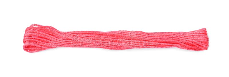 Bright Pink Embroidery Thread on White Background Stock Image - Image ...