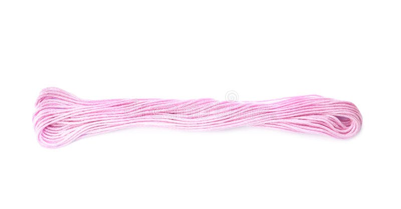 Bright Pink Embroidery Thread on White Background Stock Photo - Image ...