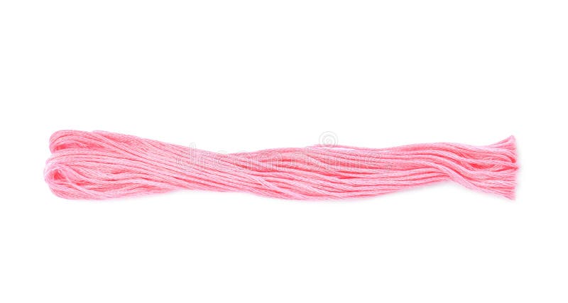 Bright Pink Embroidery Thread on White Background Stock Photo - Image ...
