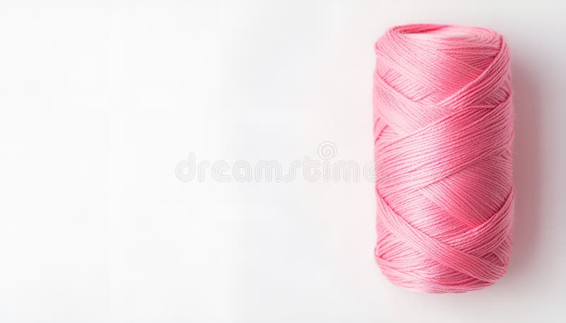 Bright Pink Embroidery Thread on White Background Stock Photo - Image ...
