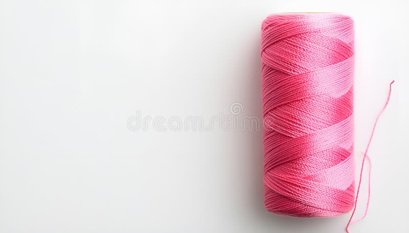 Bright Pink Embroidery Thread on White Background Stock Photo - Image ...