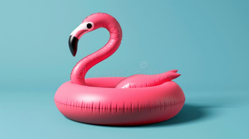 A Bright Pink Flamingo Float.AI Generated Image Stock Image - Image of ...