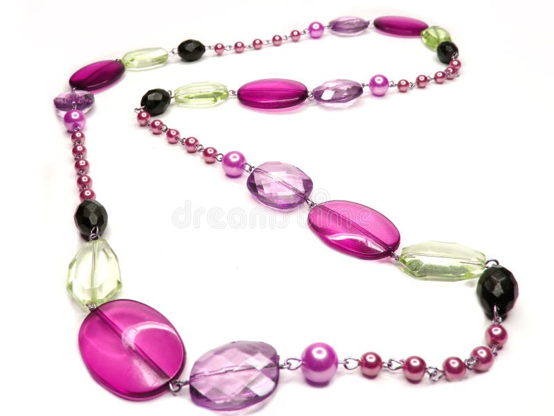 Bright Pink Jewellery Beads Stock Photo - Image of isolated, glamour ...