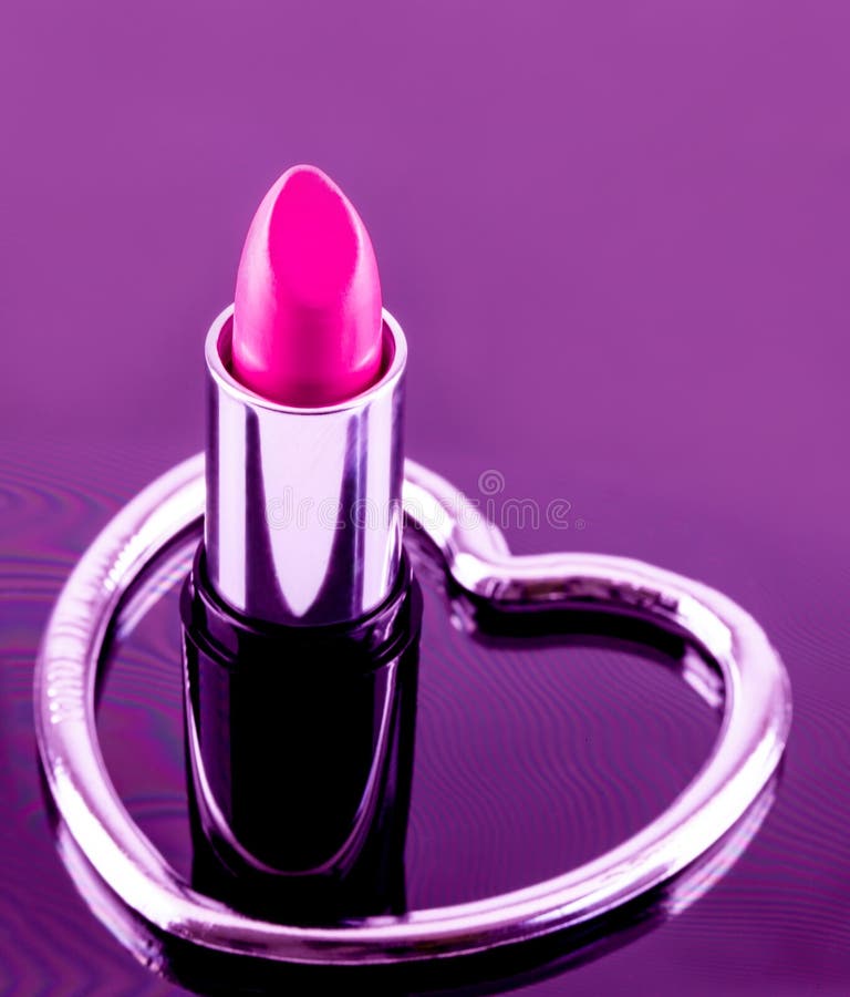 Bright pink lipstick. stock photo. Image of colour, object - 85156384