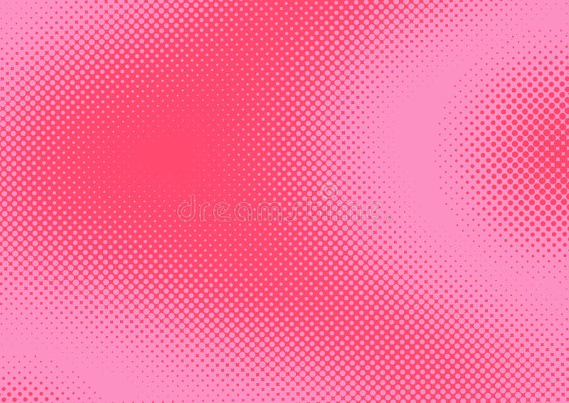 Bright Pink and Magenta Pop Art Retro Background with Halftone in Comic ...