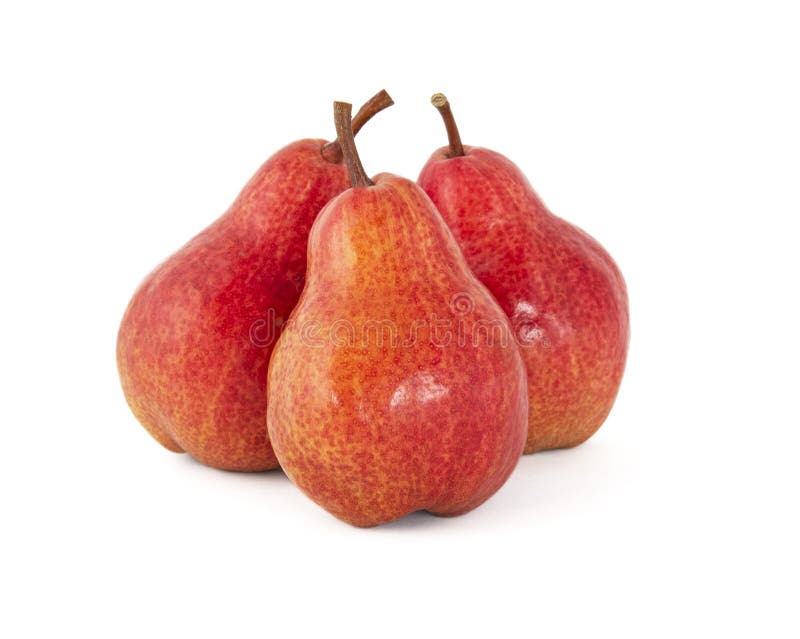 Appetizing Fragrant Ripe Pears of Golden Pink Shades on a Dark ...