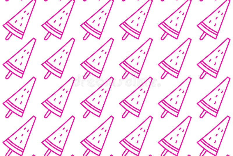 Bright Pink Popsicle Pattern on a White Background Creating a Fun and ...