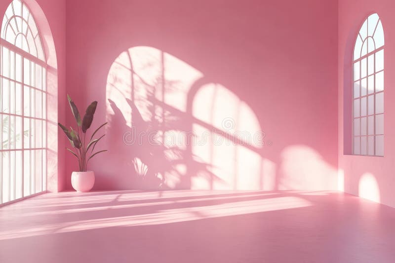 Bright Pink Studio Room Ideal for Displaying a Variety of Products and ...