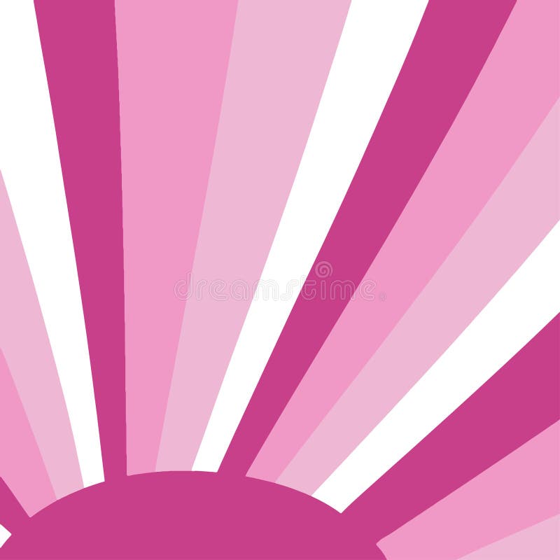Bright Pink Sun Rays Background.Rays Background in Retro Style. Vector ...