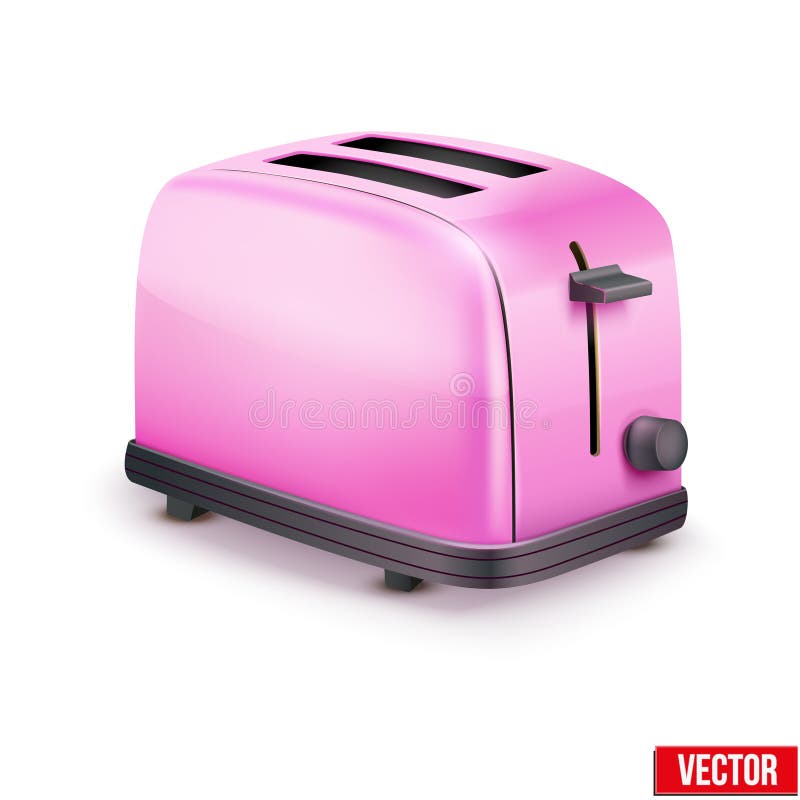 Bright Pink Toaster. Vector Isolated on White Stock Vector ...
