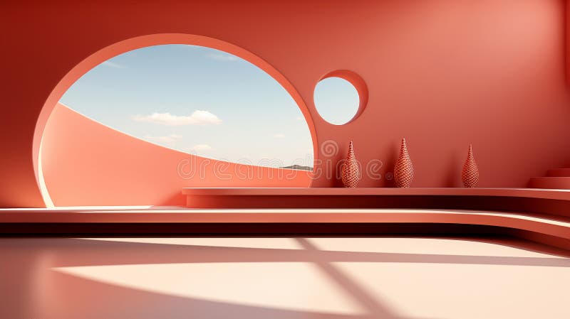 Bright Pink Trendy Artistic Background Stock Illustration ...