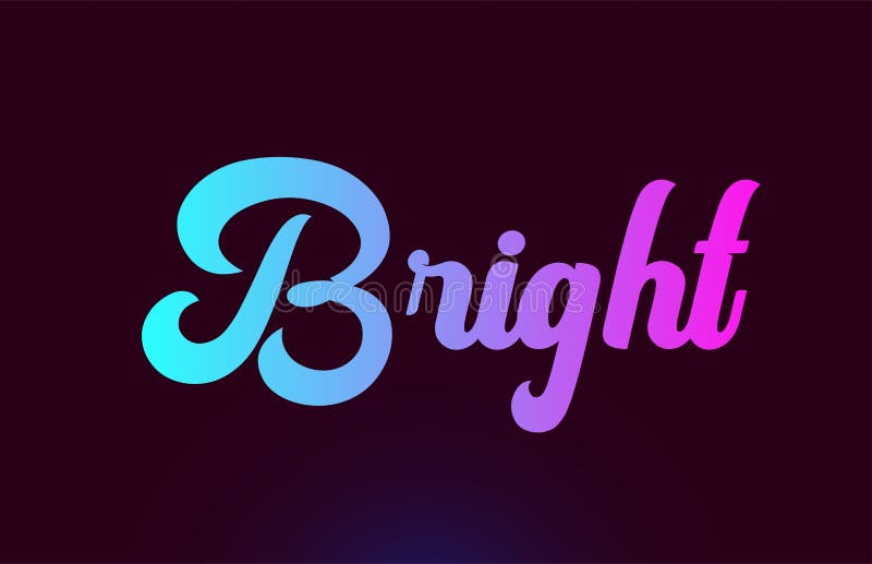 Bright Pink Word Text Logo Icon Design for Typography Stock ...