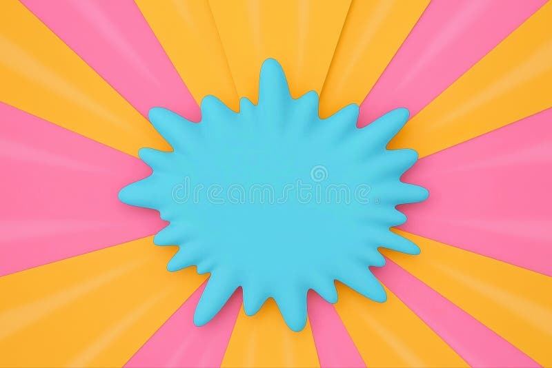 Bright Pink and Yellow Background with Blue Splash in Comic Style Eye ...