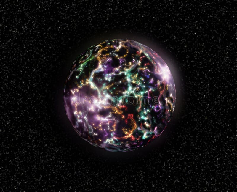 Bright planet. stock image. Image of civilization, lightning - 85480805