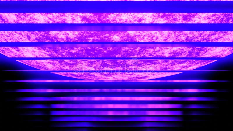 Bright Planet Glows with Moving Stripes. Design. Bright 3D Planet with ...