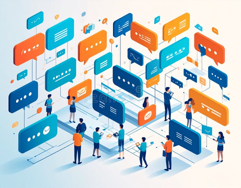 Diagram Showing Ordered Conversation Elements Stock Illustration ...